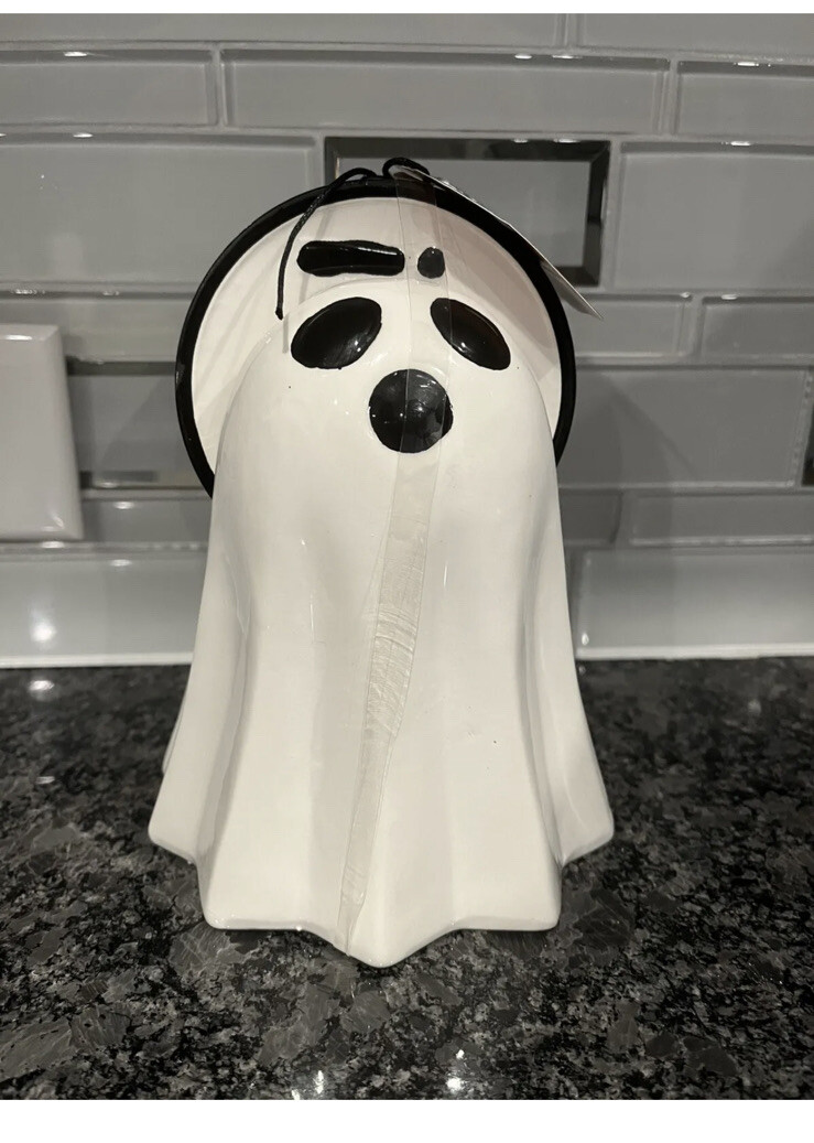 Set of 4 BOO ghost white coasters with caddy halloween Fall TIK TOK ...