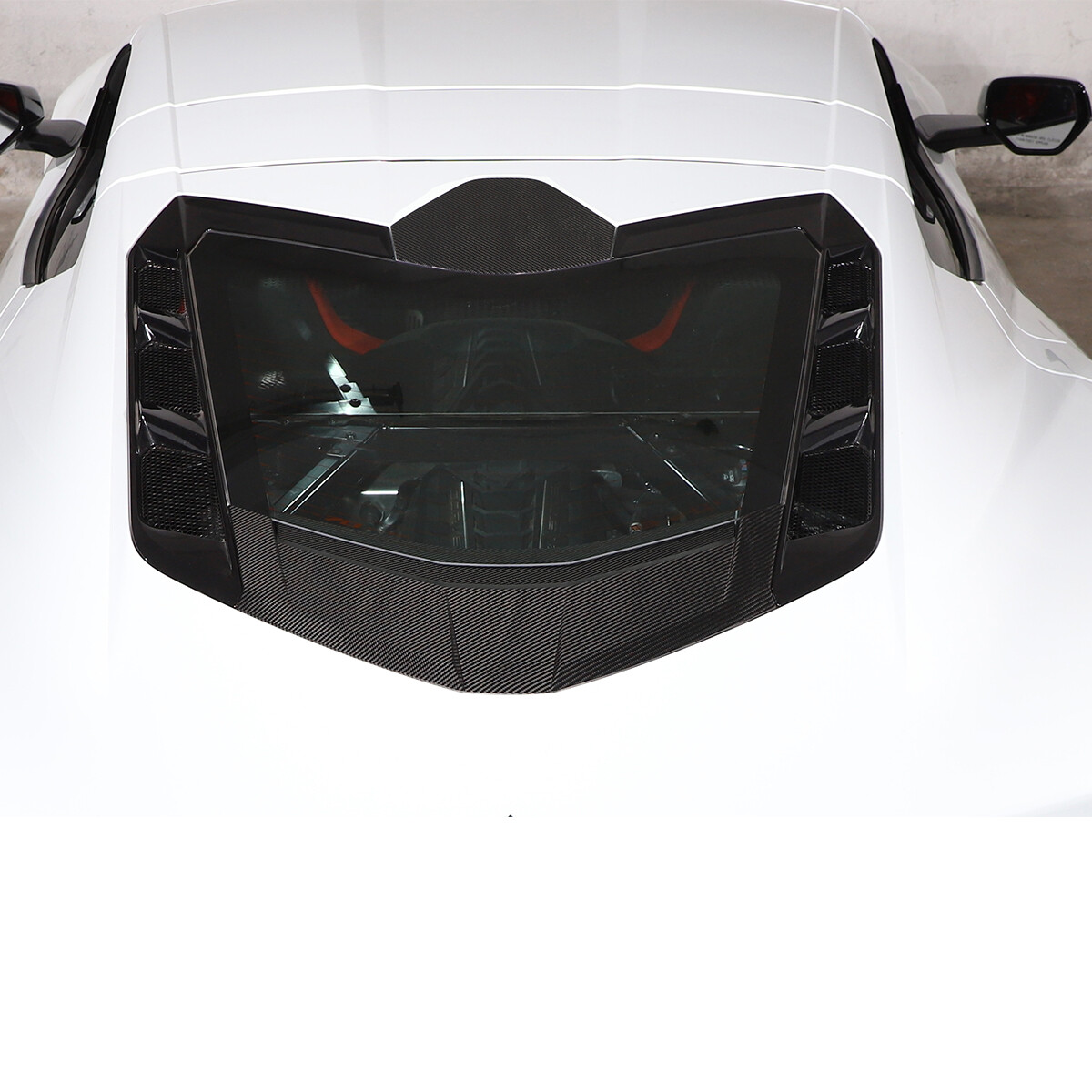 Real Carbon Fiber Rear Window Lower Trim Cover Set For Corvette C8 ...