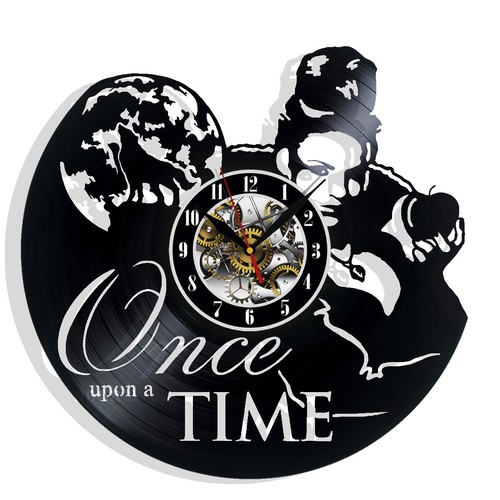 Once Upon a Time Vinyl Wall Clock Gift Birthday Holiday Art Home Room ...