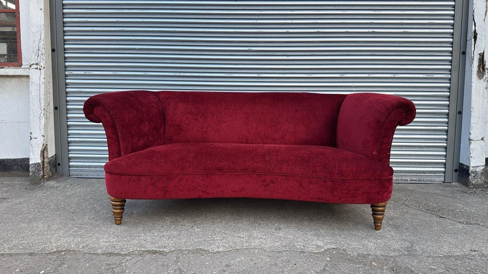 PARKER KNOLL ISABELLE 2 SEATER SOFA IN VIBRANT RED WINE COLOUR | eBay UK