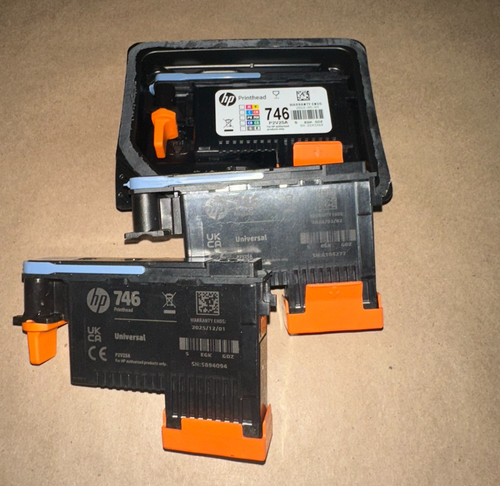 6 EMPTY Virgin USED Genuine HP 746 Printhead P2V25A Printheads w/OEM ...