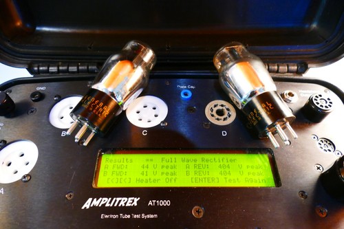 2 AMPLITREX TESTED CLOSE MATCH 1940 GE TYPE 80 Rectifier TUBES SAME ...