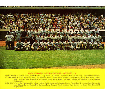 1971 LOS ANGELES DODGERS 1ST OLD TIMERS GAME 8x10 PHOTO TEAM BASEBALL ...