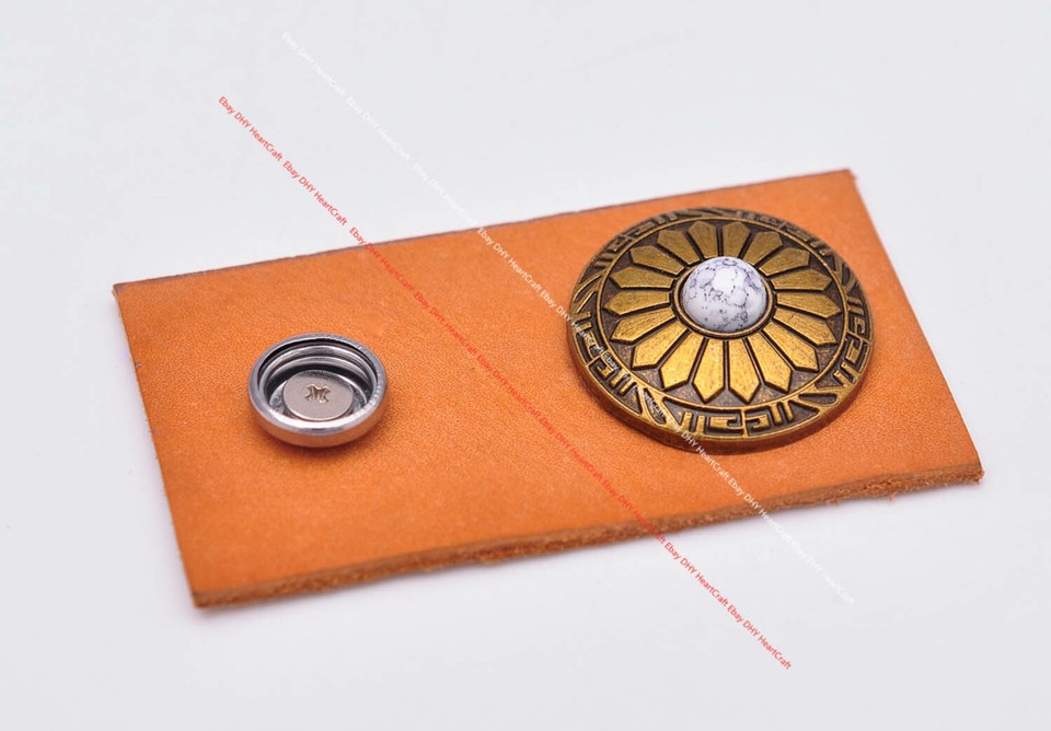 10X Brass Sun Flower Leathercraft Turquoise Concho Snap Button ...