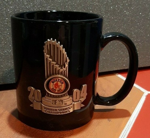 BOSTON RED SOX 2004 WORLD SERIES CHAMPIONS MUG CUP CERAMIC BLACK MARBLE ...
