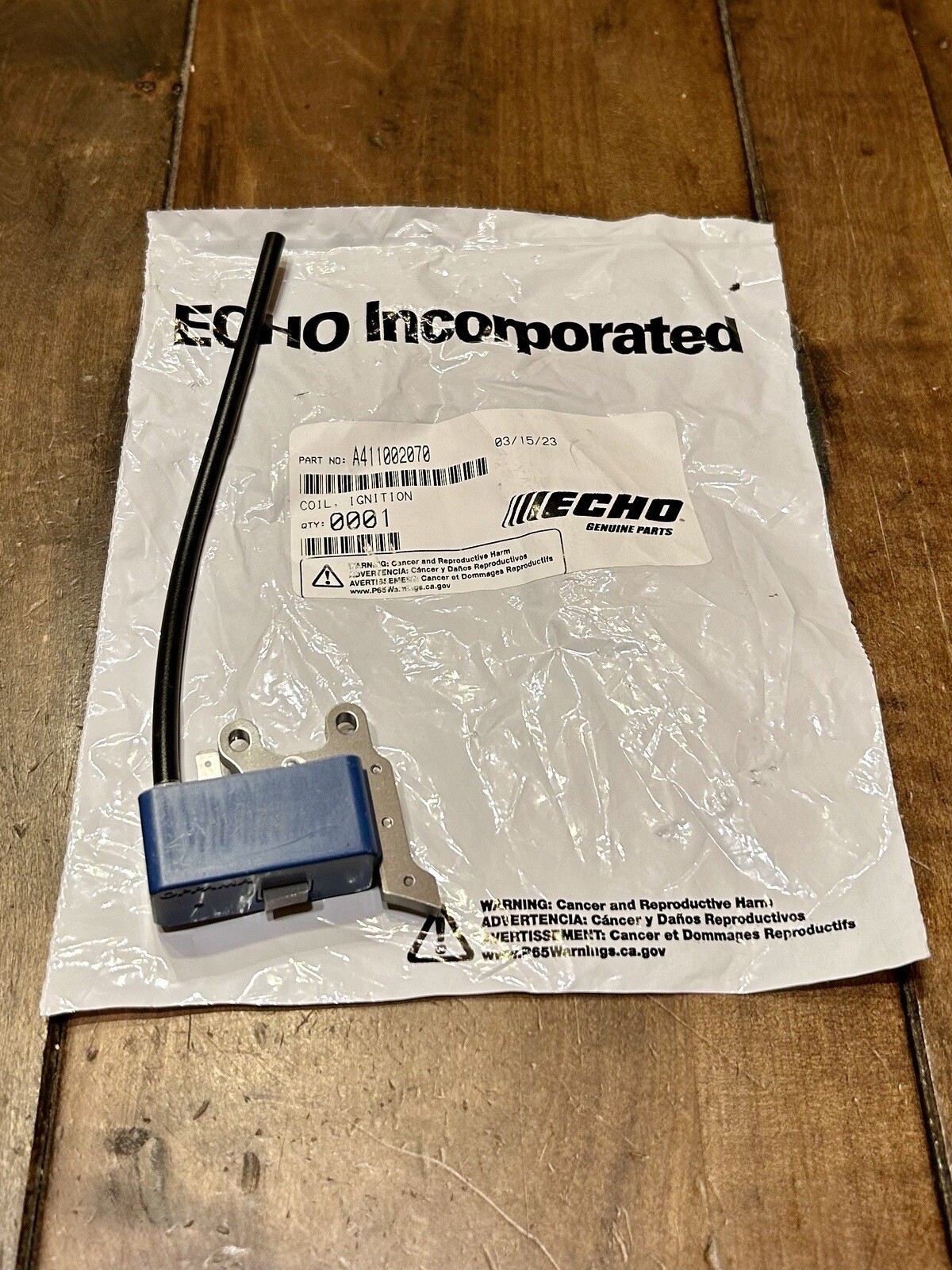 ECHO Ignition Coil GT-225 SRM-225 SRM-225i PAS-225 A411002070 Genuine ...