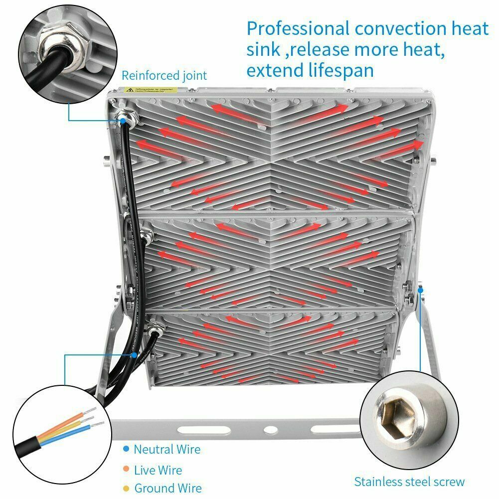 300W 200W 100W LED Flood Light Outdoor Module Spotlight Garden Yard ...