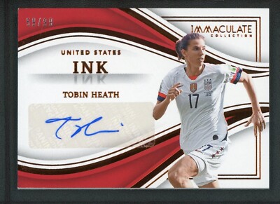 2023-24 TOBIN HEATH 59/99 AUTO PANINI IMMACULATE COLLECTION INK ...