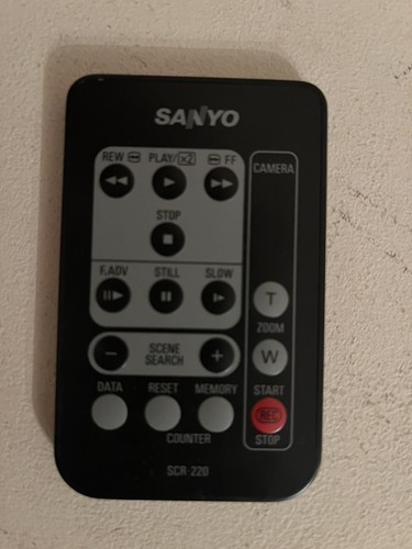 SANYO SCR-220 CAMCORDER GENUINE REMOTE VM-EX220P VM-EX280P UNTESTED ...