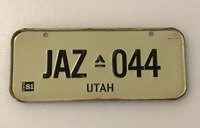 1981 Wheaties Cereal Box Premium Mini State License Plate Utah | eBay
