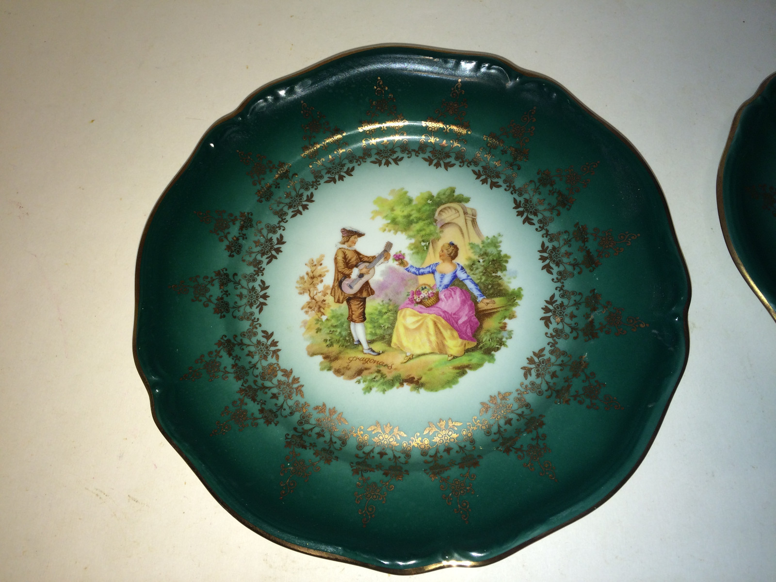 Vintage Hutschenreuther Arzberg Bavaria Germany INGEBORG Green plate ...