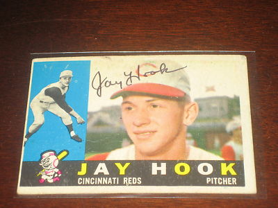 JAY HOOK 1960 TOPPS #187 AUTOGRAPHED SIGNED CARD REDS | eBay