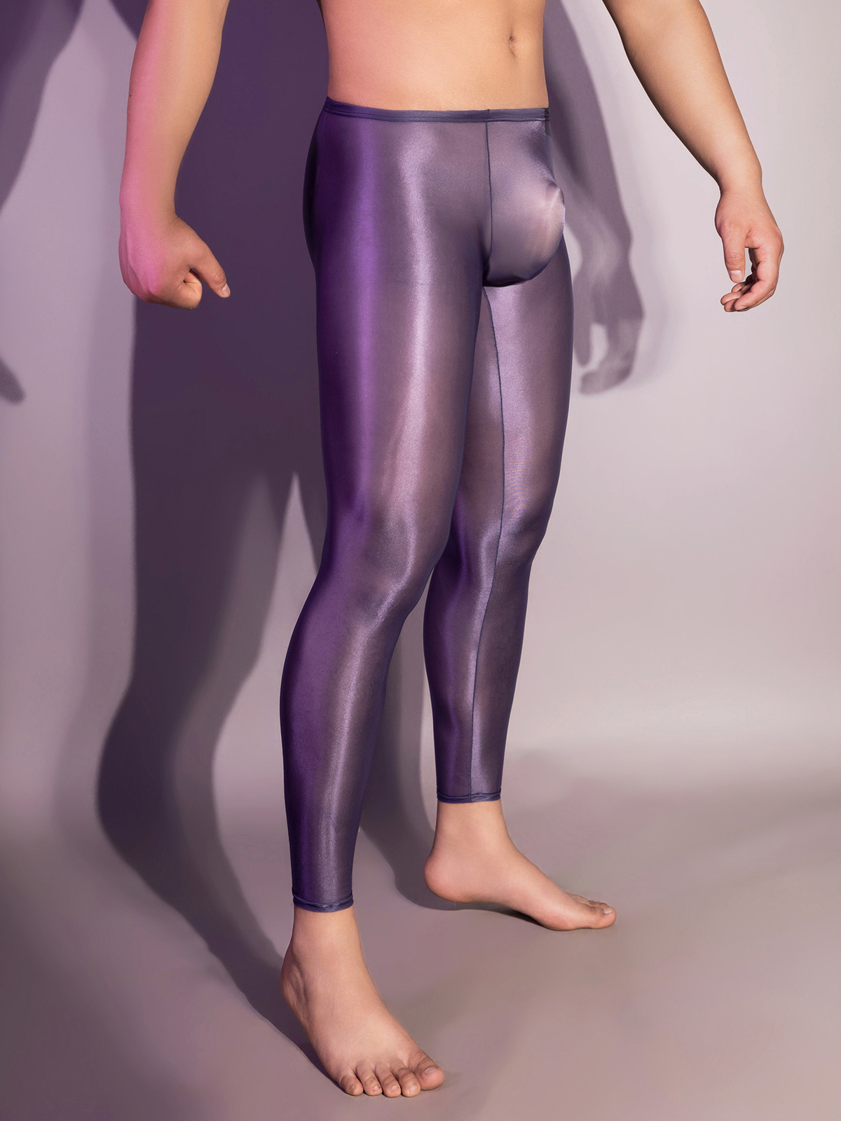 Mens Ice Silk Compression Pants Bulge Pouch Tights Seamless Trousers Nightwear | eBay