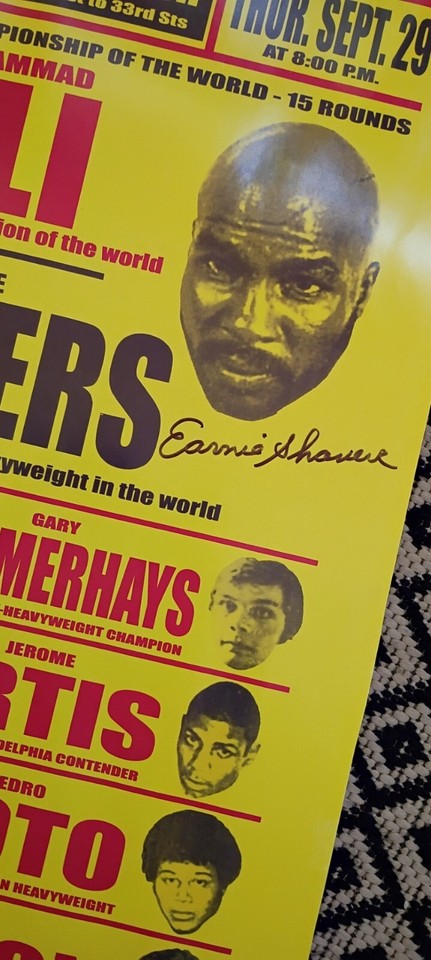 Ernie Shavers signed Muhammad Ali fight poster psa Authenticated 16 x ...