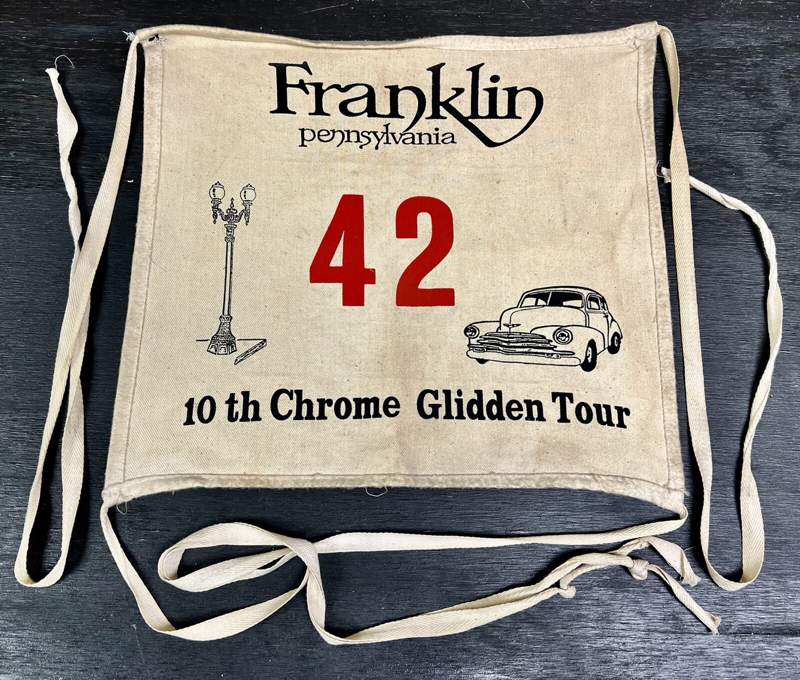 Vintage Franklin PA Car Club 10th Chrome Glidden Tour Cloth Spare Tire ...