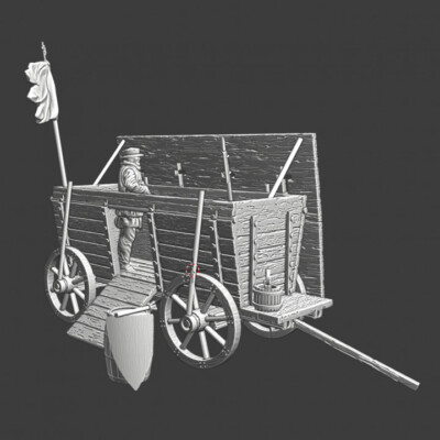 Northern Crusades Miniatures Medieval Hussite War Wagon & Handgunner ...