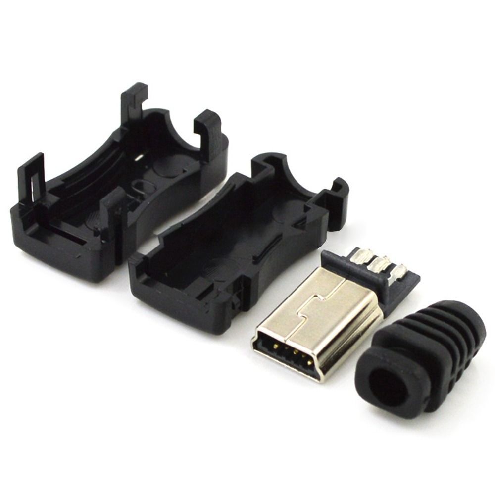 DIY Mini USB Male Connector 4 In 1 Assemble Wire With Plastic Cover | eBay