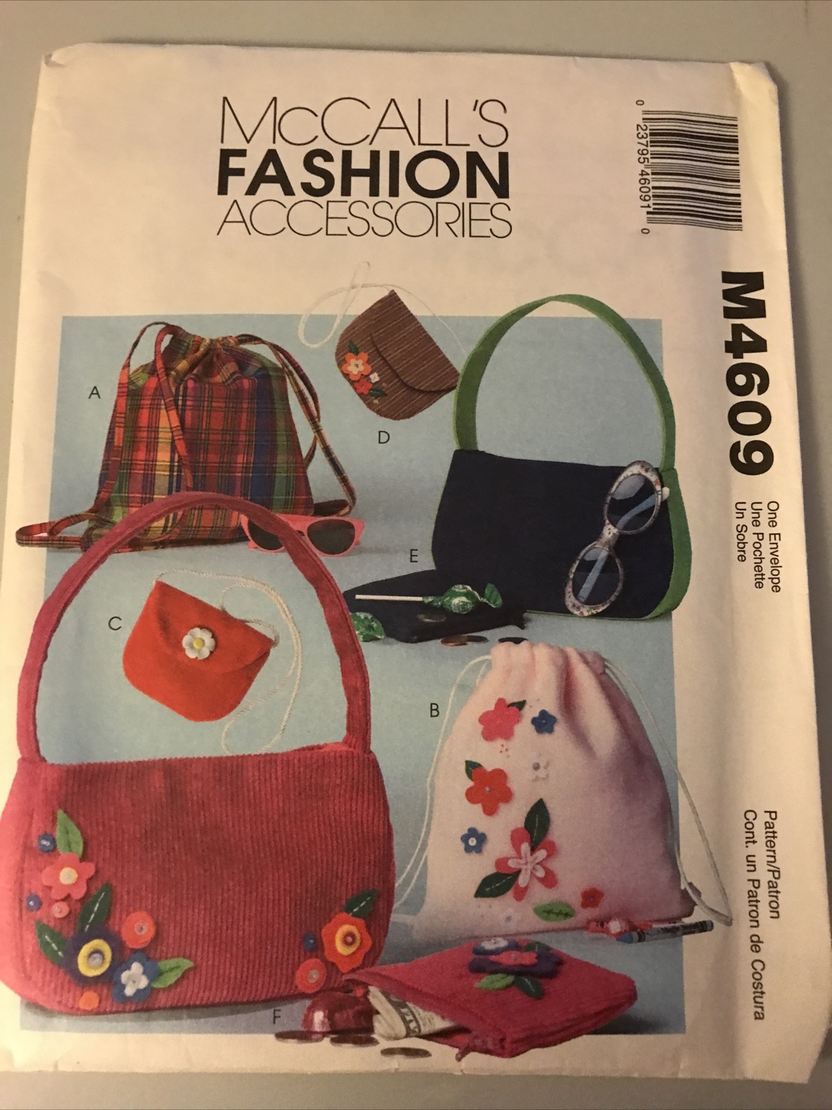 McCalls Sewing Pattern M4609 Bags and Backpacks for Girls for sale ...