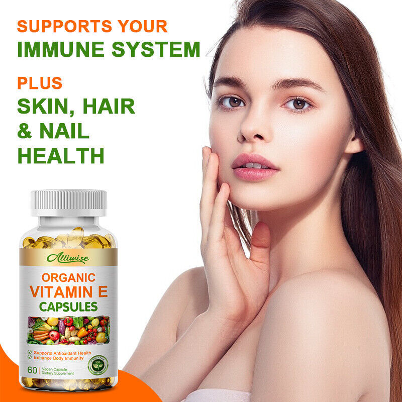 Vitamin E Oil 120 Softgels | Vit E Capsules for Hair Skin Nail Face ...