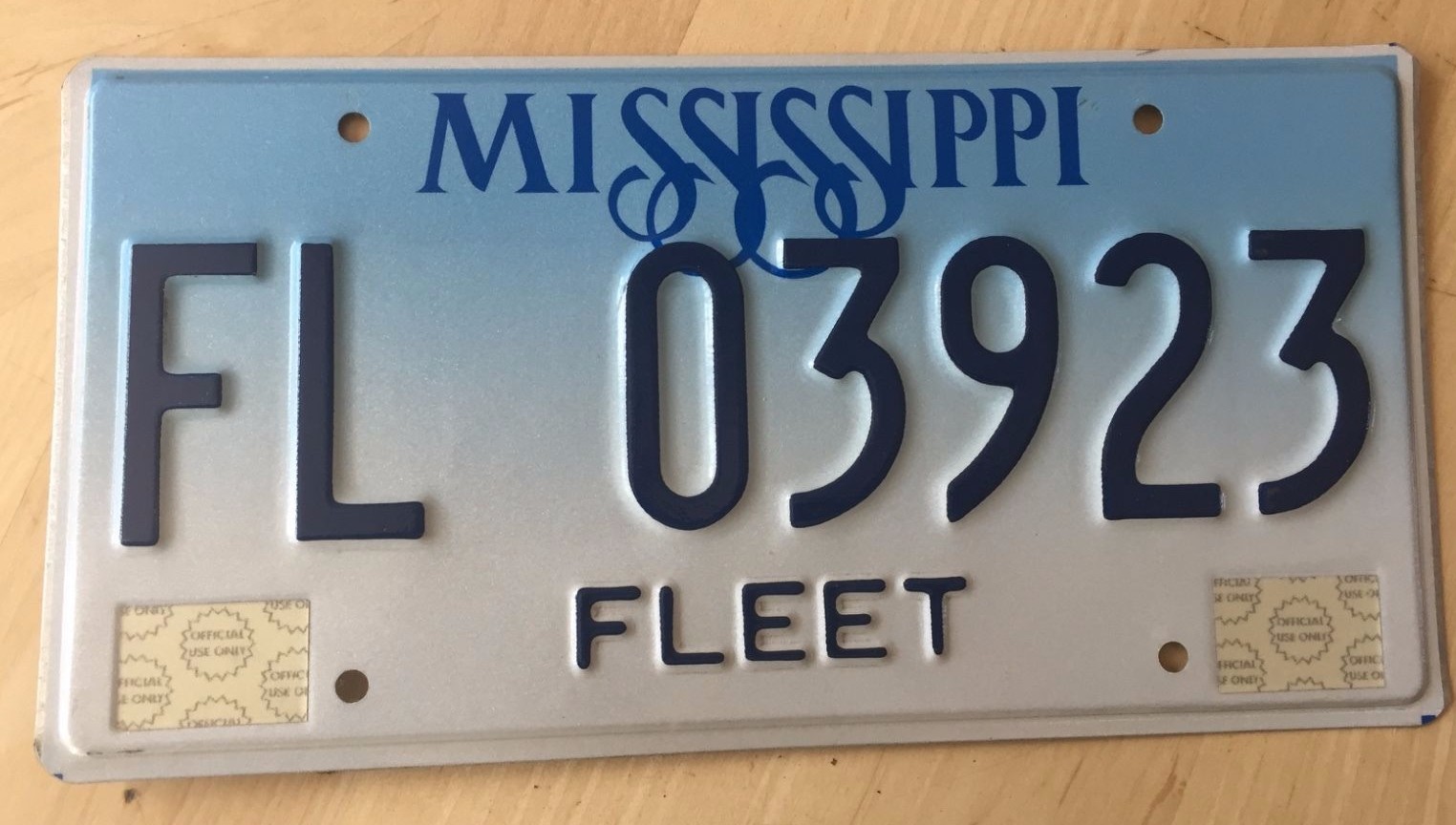 MISSISSIPPI FLEET LICENSE PLATE " FL 03923 " MS RENTAL CAR | eBay