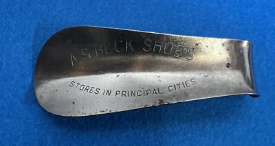 Vintage Engraved A S Beck Shoes Metal Shoe Horn | eBay