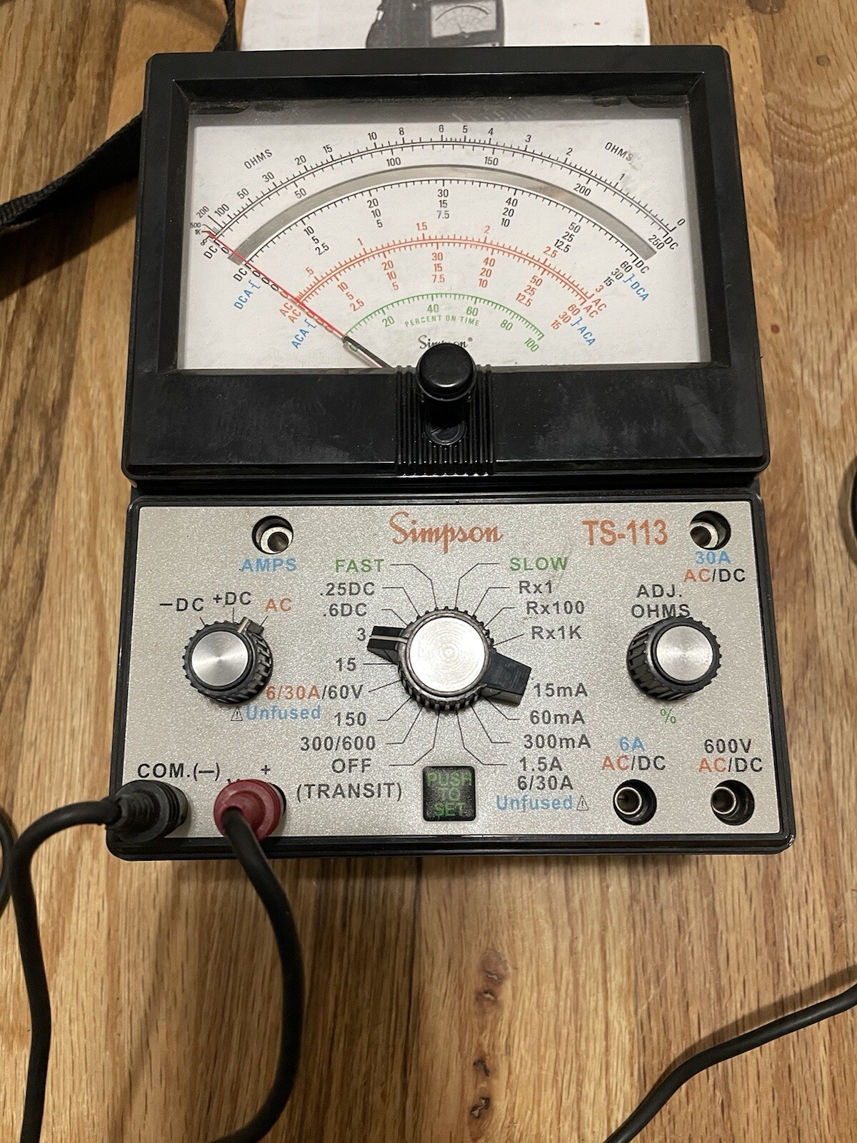 Simpson ts-113 railroad tester multimeter w/ carry case & instructions ...