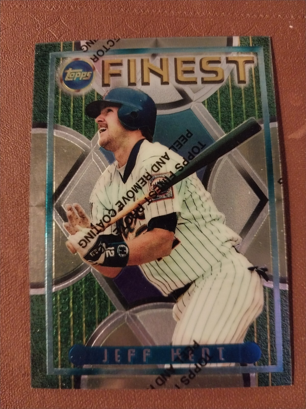 1995 JEFF KENT TOPPS FINEST BASEBALL CARD #121 NY METS SF GIANTS BLUE ...