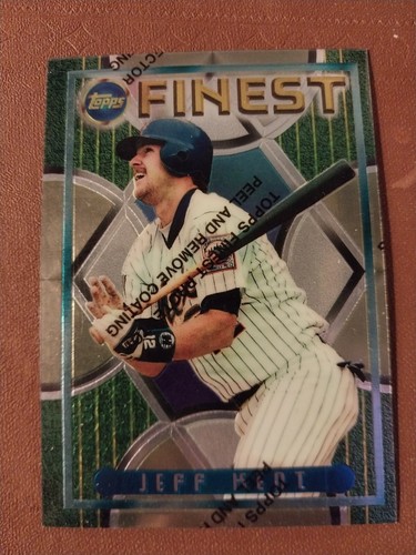 1995 JEFF KENT TOPPS FINEST BASEBALL CARD #121 NY METS SF GIANTS BLUE ...
