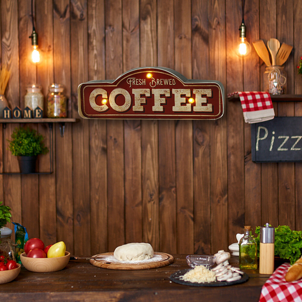 LED Decorative Lights Battery Powered Coffee Style Hanging Light for ...