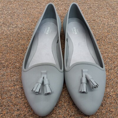 Crocs womens gray flats size 9 | eBay