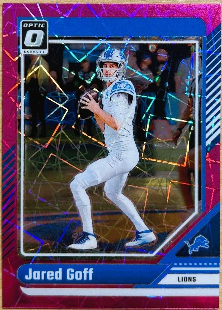 2024 Panini Donruss Optic - Jared Goff #63 Pink Velocity Prizm /80 for ...