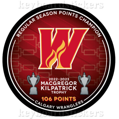 2022-2023 Calgary Wranglers MACGREGOR KILPATRICK Trophy 106 Points ...