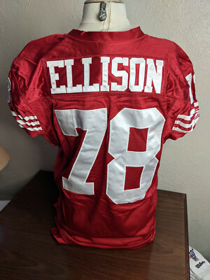 2008 San Francisco 49ers #78 Atiyyah Ellison Game Jersey Red Reebok ...