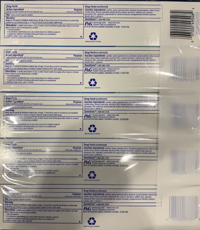 5 Pack Crest Complete Scope Toothpaste 8.2 oz Free Shipping Good ...