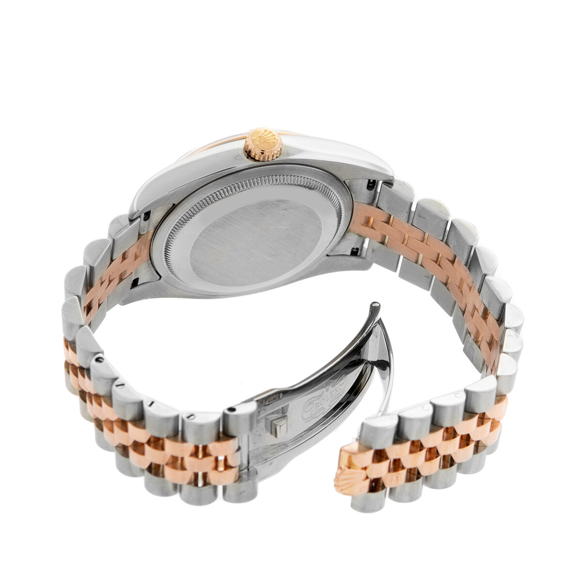 ROLEX Gent's Steel 18K Rose Pink Gold Datejust 36mm 116201 Box Warranty ...