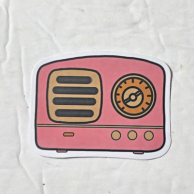 pink old fashion retro Radio Sticker New 2" x 1.5" | eBay