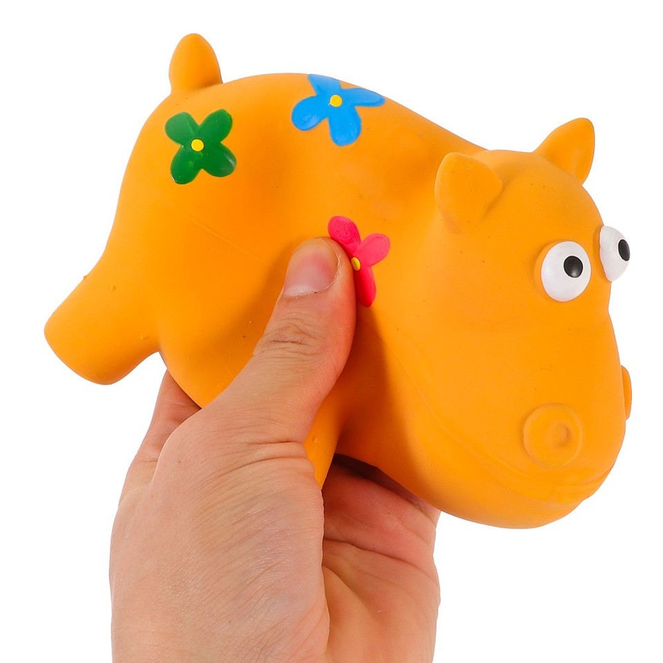 Cartoon Hippo Chewing Toy Dog Chew Toy Squeaky Dog Toy Puppy Chew Toy ...