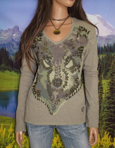 DOUBLE D RANCH Guardian of the Wild Beaded Long Sleeve Top Size Large ...