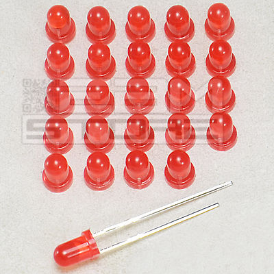 25 pz Led rossi 3 mm standard - ART. AD04 | eBay