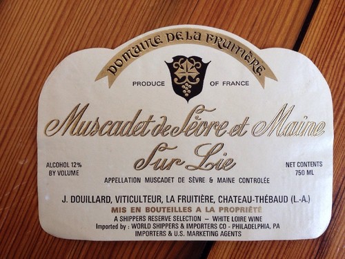 Vtg Antique Muscadet de Sevre et Maine White French France Wine Label ...