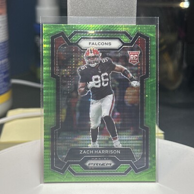 2023 Panini Prizm #306 Zach Harrison Rookie Neon Green Pulsar Atlanta ...