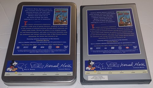 Walt Disney Treasures Mickey Mouse in Living Color DVD 2 Disc Set W/Tin ...