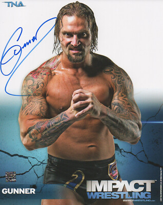 JAXSON 'GUNNER' RYKER Signed 10x8 Photo WWE WRESTLING RAW Smackdown COA ...
