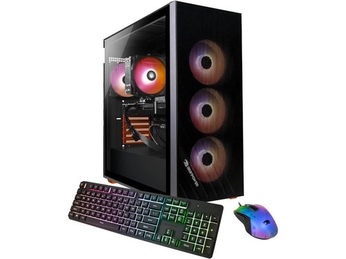 iBUYPOWER Scale Orange Gaming PC Desktop - AMD Ryzen 5 5500 - NVIDIA ...