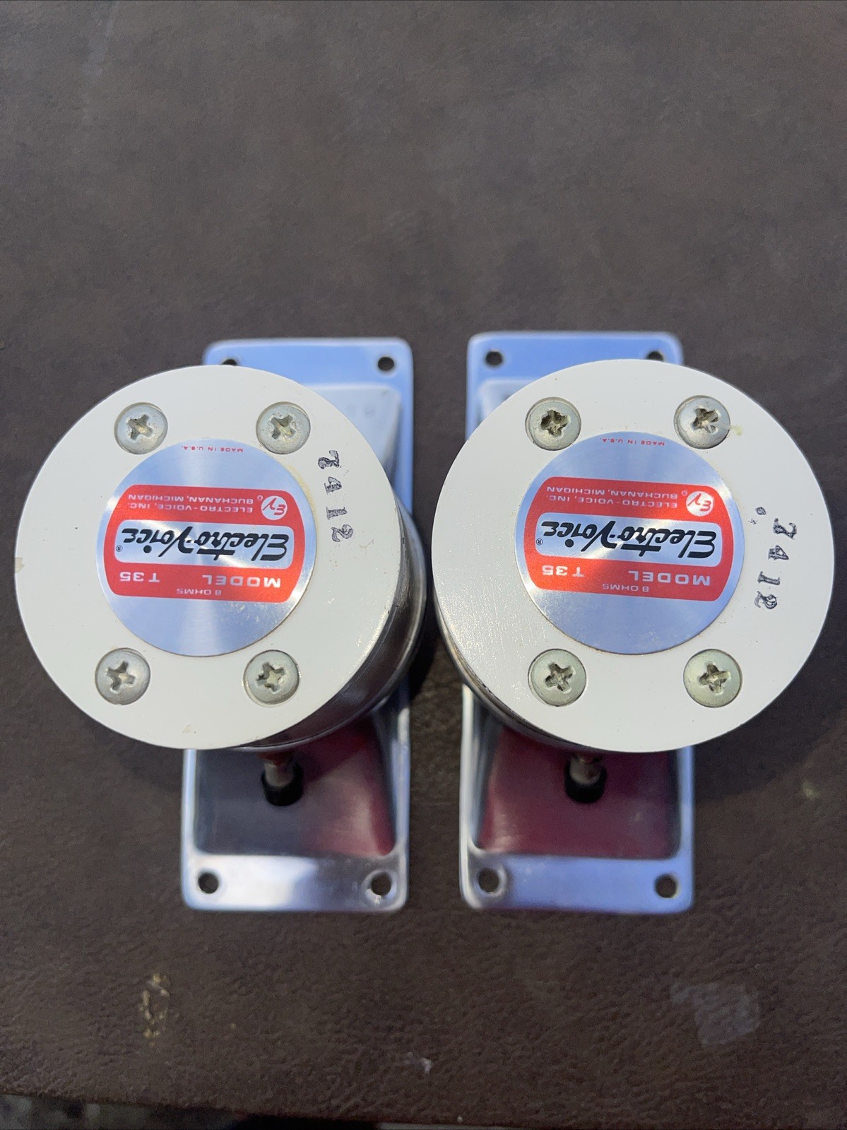 (2) Vintage electro voice EV T35 8Ohm Tweeter speakers For Parts (No ...