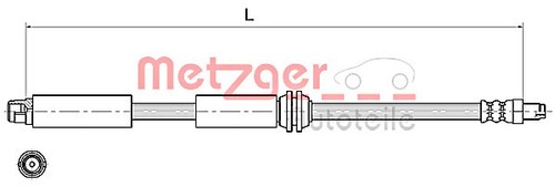 METZGER Brake Hose For MERCEDES Cla Gla C117 W117 W156 W176 W242 ...