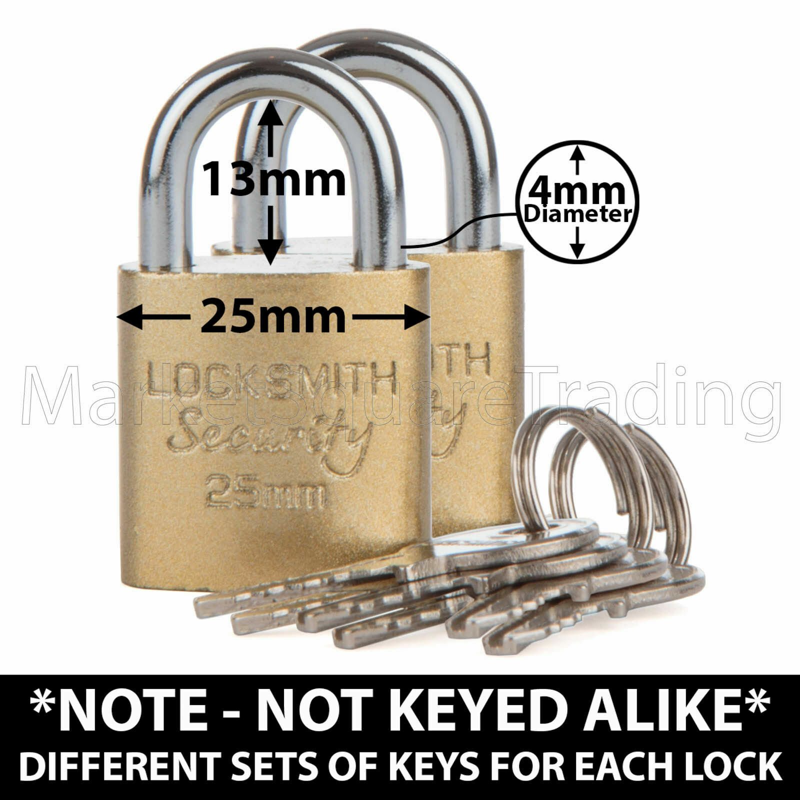 Padlocks Brass Iron Keyed Alike Good Quality Lock High Security Long ...