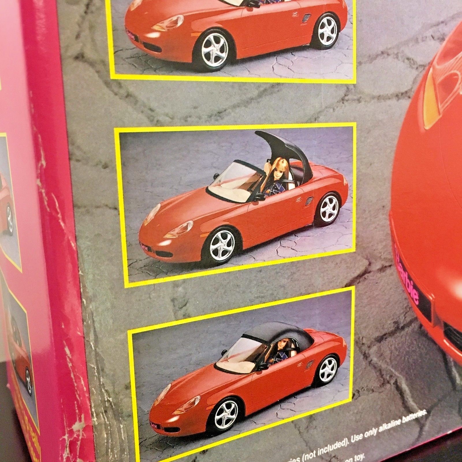 Rare 1998 Barbie Porsche Boxster Red Sports Car Motorized Convertible ...