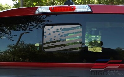 2018-2024 Ford Ranger Back Window Distressed American Flag Decal ...