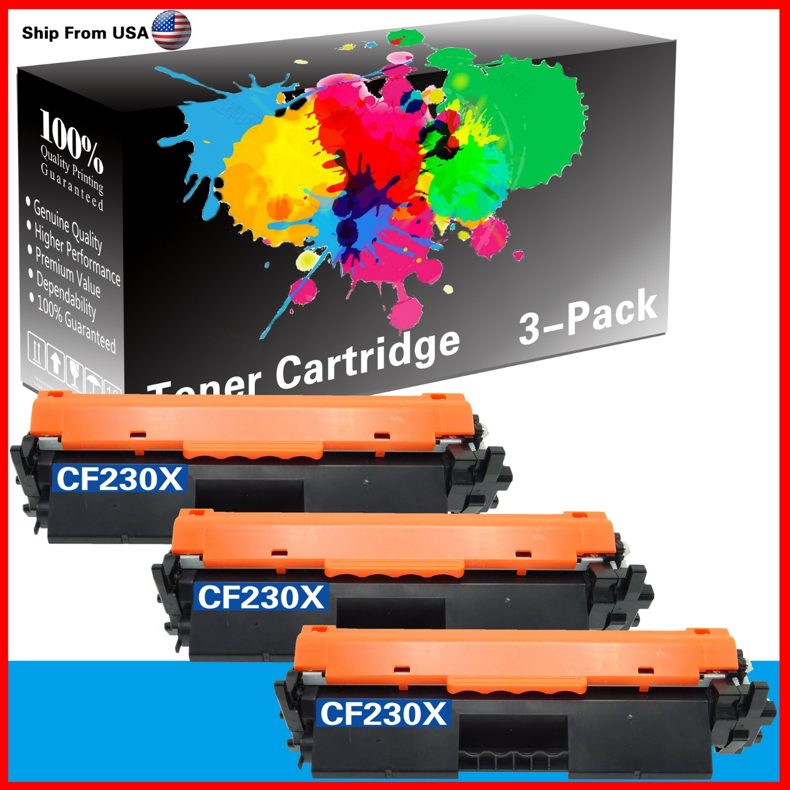 3PK 230X CF230X Toner Cartridge for Pro M203dw M203d M227sdn M227d | eBay